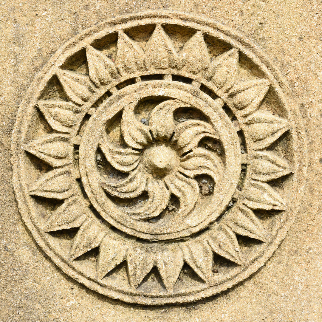 Antique Carved Sun Stone Panel From Rajasthan | Indigo Antiques
