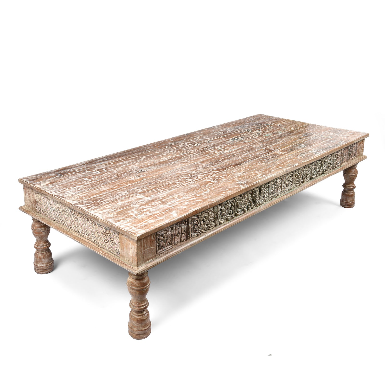 Indian Takhat Coffee Table Made From Reclaimed Teak | Indigo Antiques
