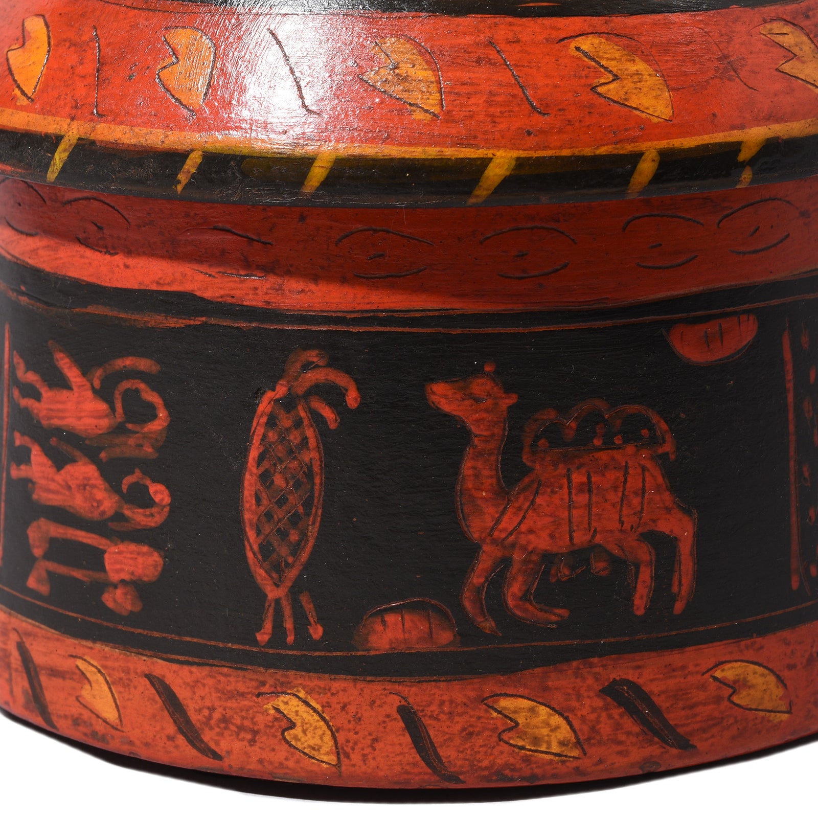 Painted Lacquer Pot From Pakistan | Indigo Antiques