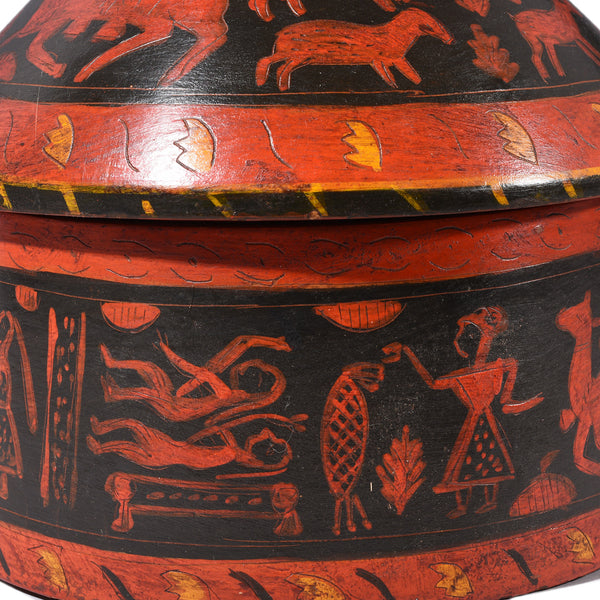 Painted Lacquer Pot From Pakistan | Indigo Antiques