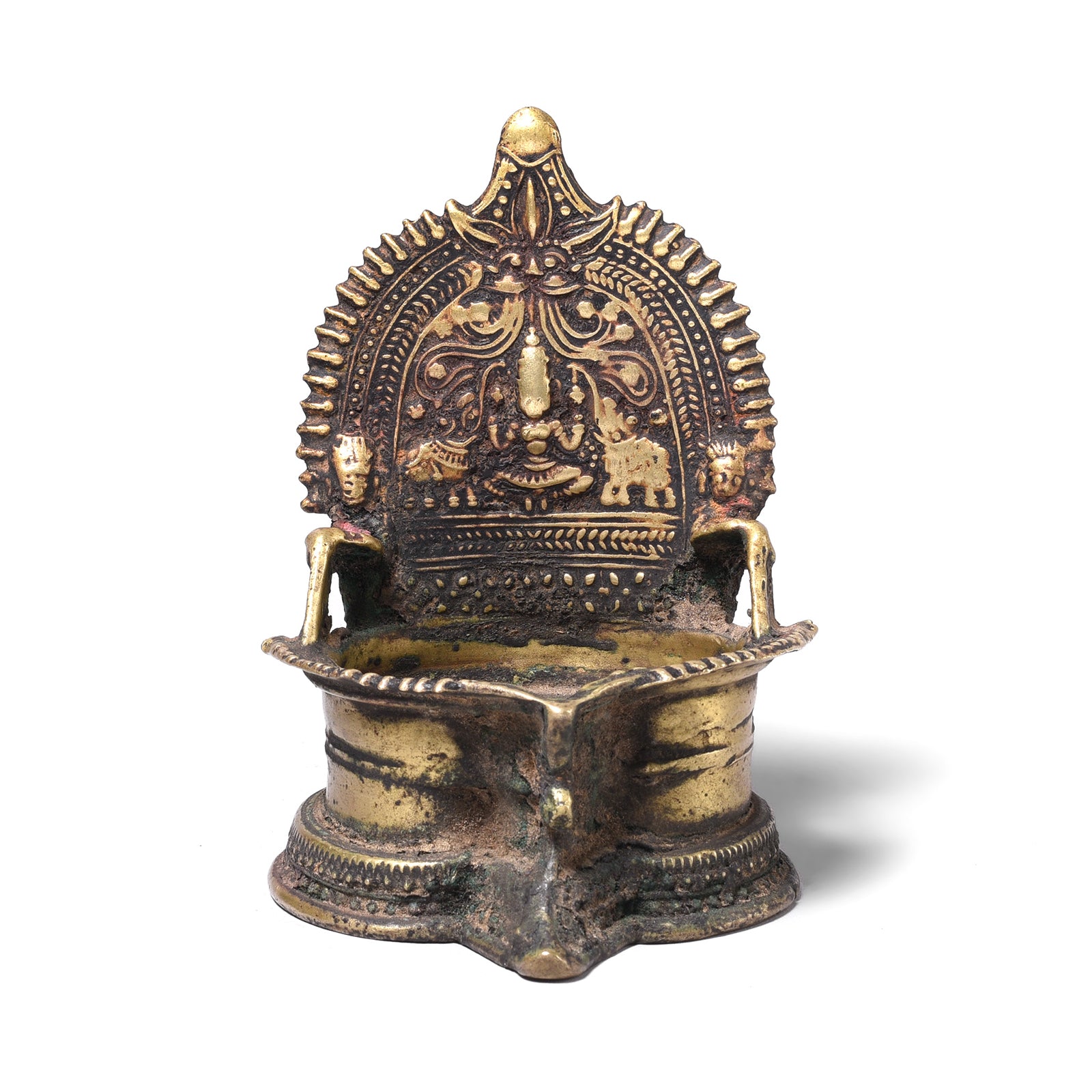Antique Bronze Deepa Lakshmi Lamp From Tamil Nadu | INDIGO ANTIQUES ...