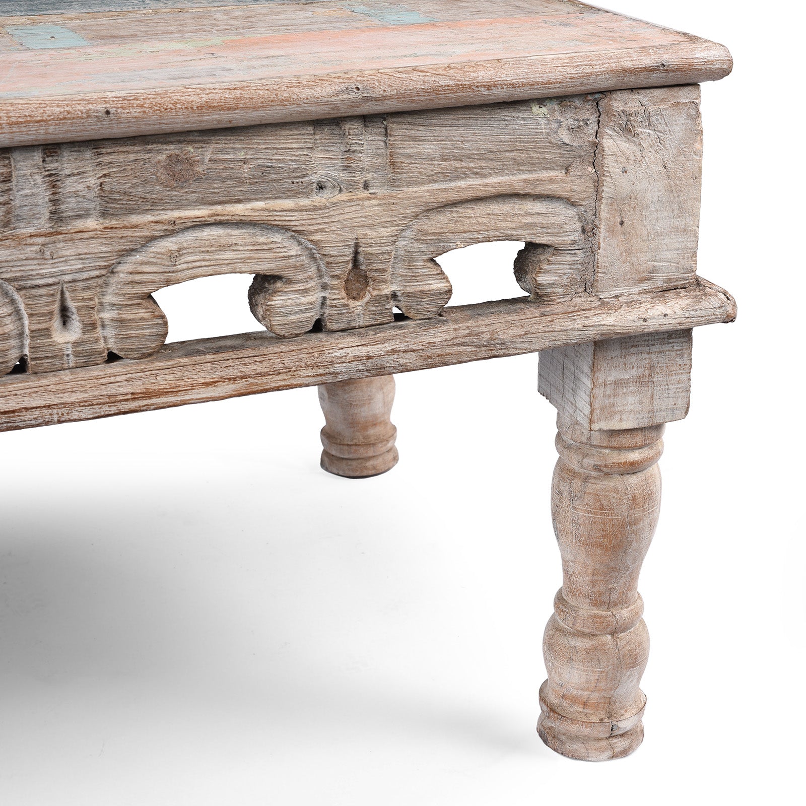 Indian Takhat Coffee Table Made From Reclaimed Teak | Indigo Antiques