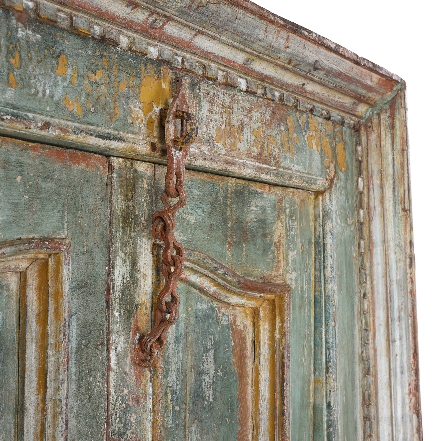 Limed Mango Wood Display Shelf From Rajasthan | Indigo Antiques