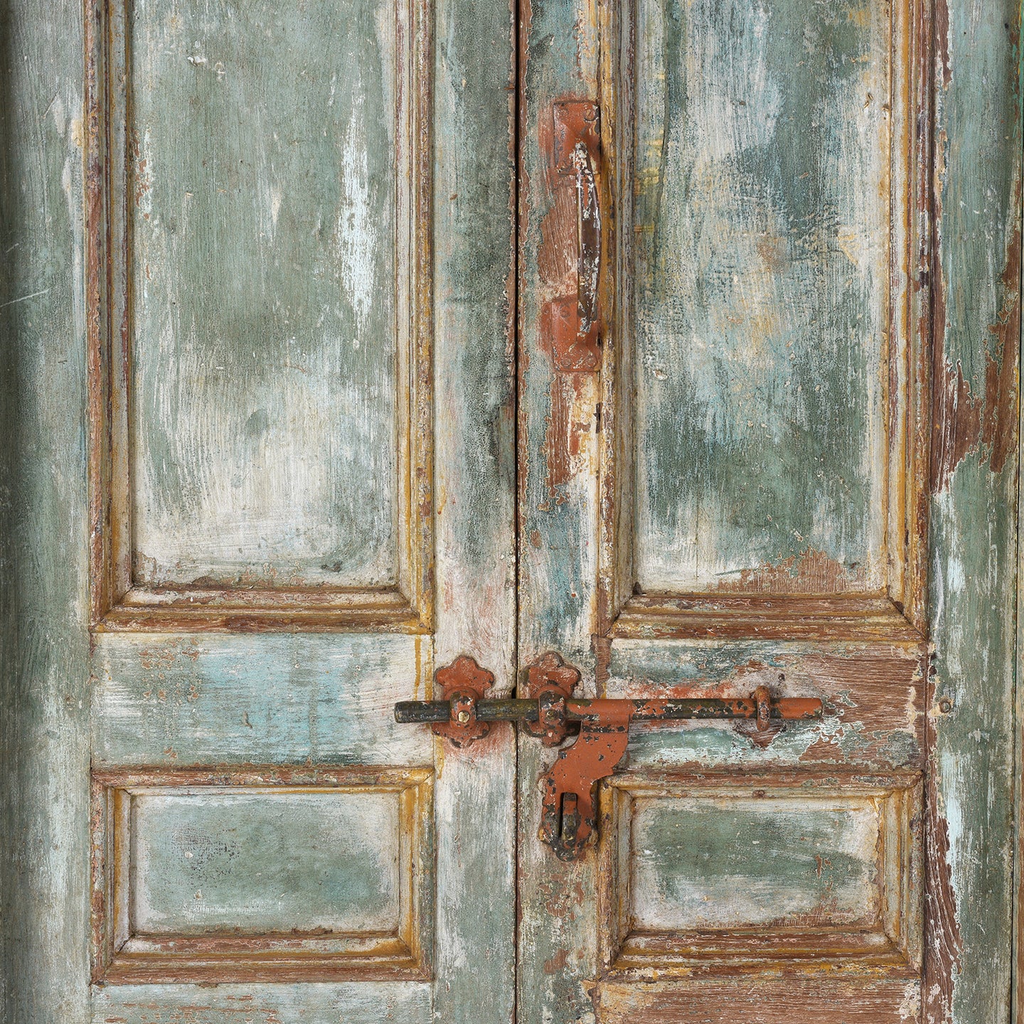 Limed Mango Wood Display Shelf From Rajasthan | Indigo Antiques