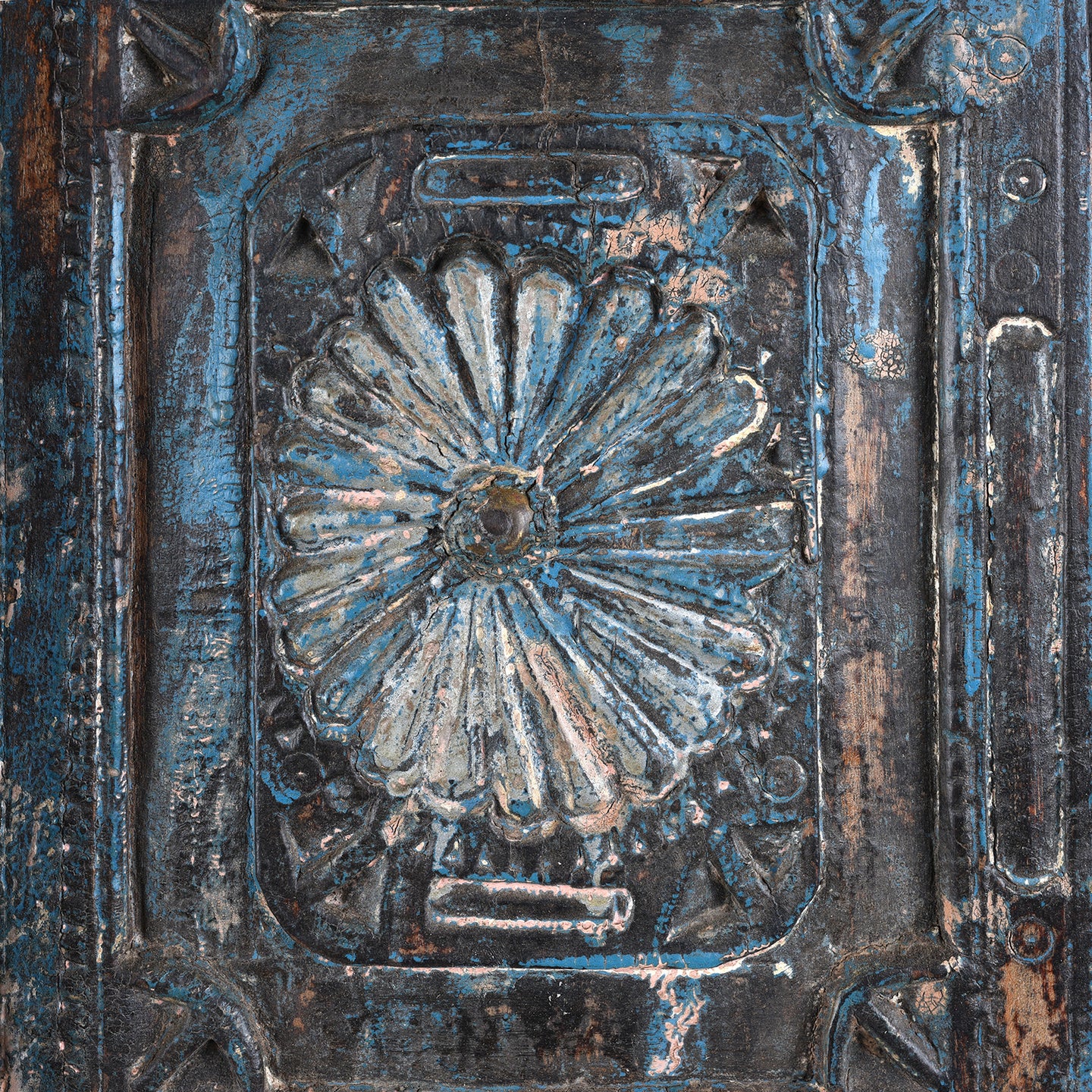 Limed Mango Wood Display Shelf From Rajasthan | Indigo Antiques