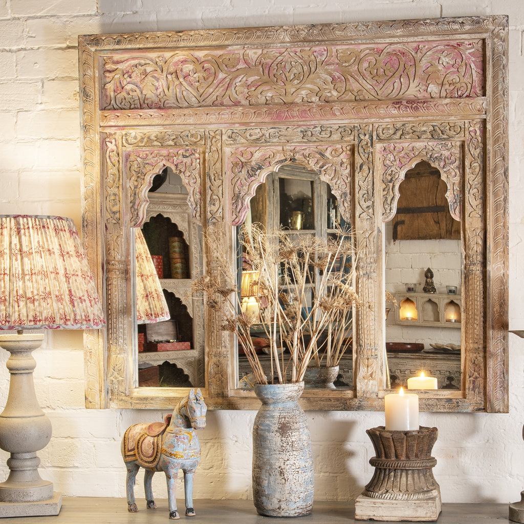 Oriental & Indian Mirrors | Carved & Painted Mirrors | INDIGO ANTIQUES ...