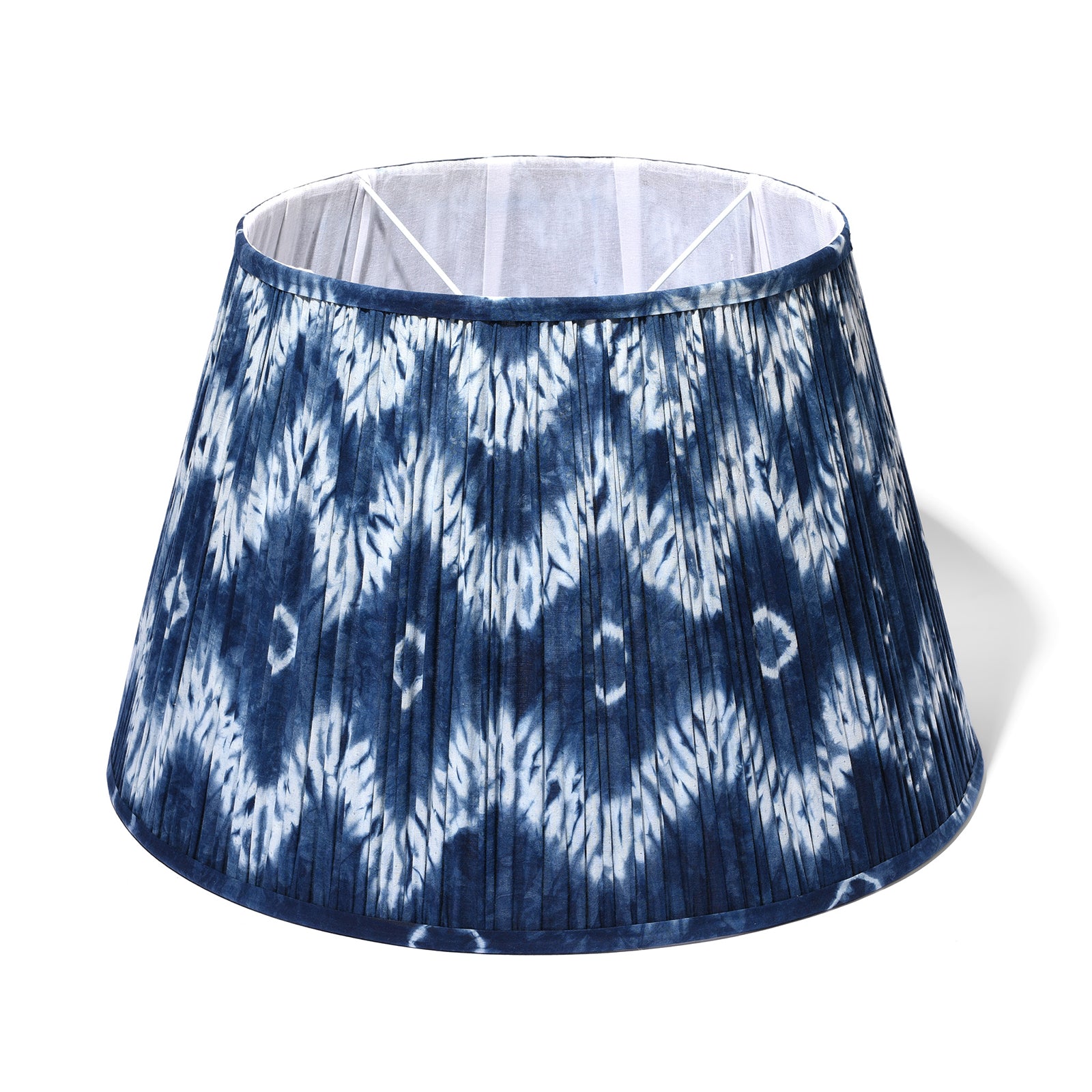 Samarkand Indigo Ajmer Blue Empire Lampshade - 50cm | Indigo Antiques