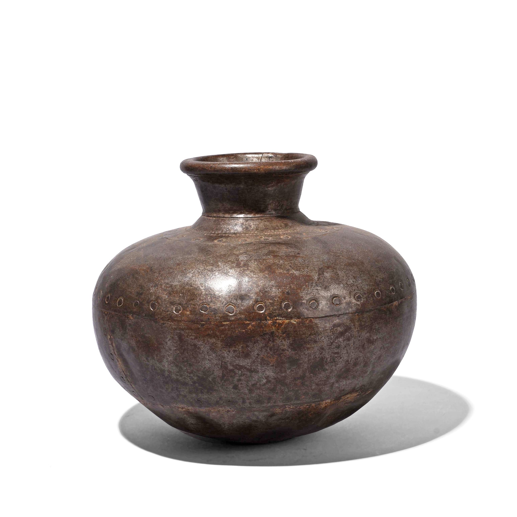 Antique Iron Lota From The Punjab (Indian Water Pot) | Indigo Antiques