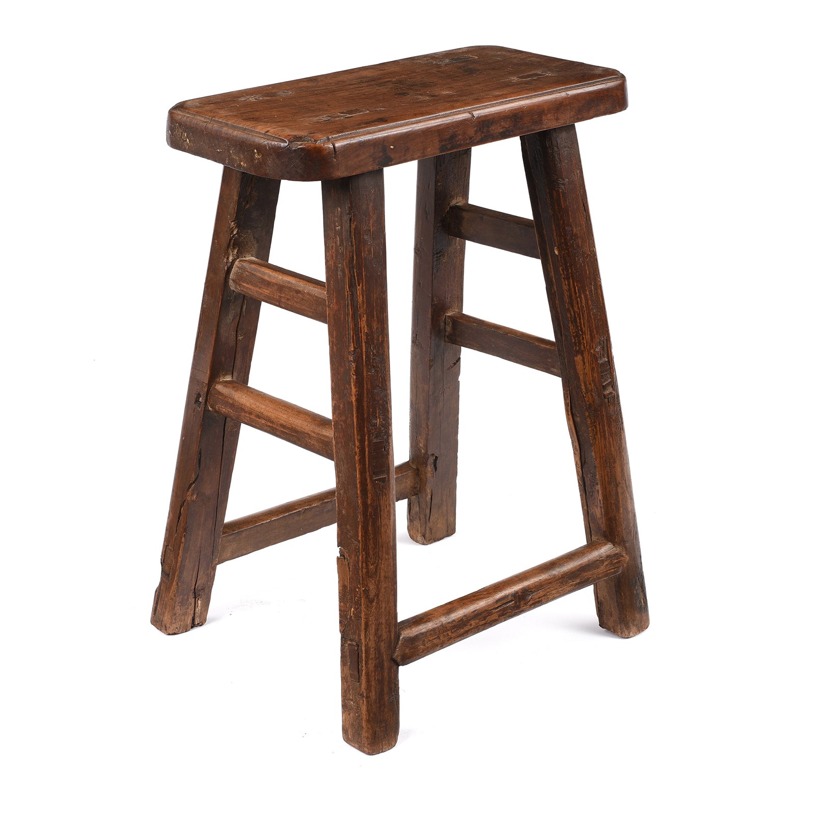 Antique Chinese Pear Wood Farmers Stool | Indigo Antiques