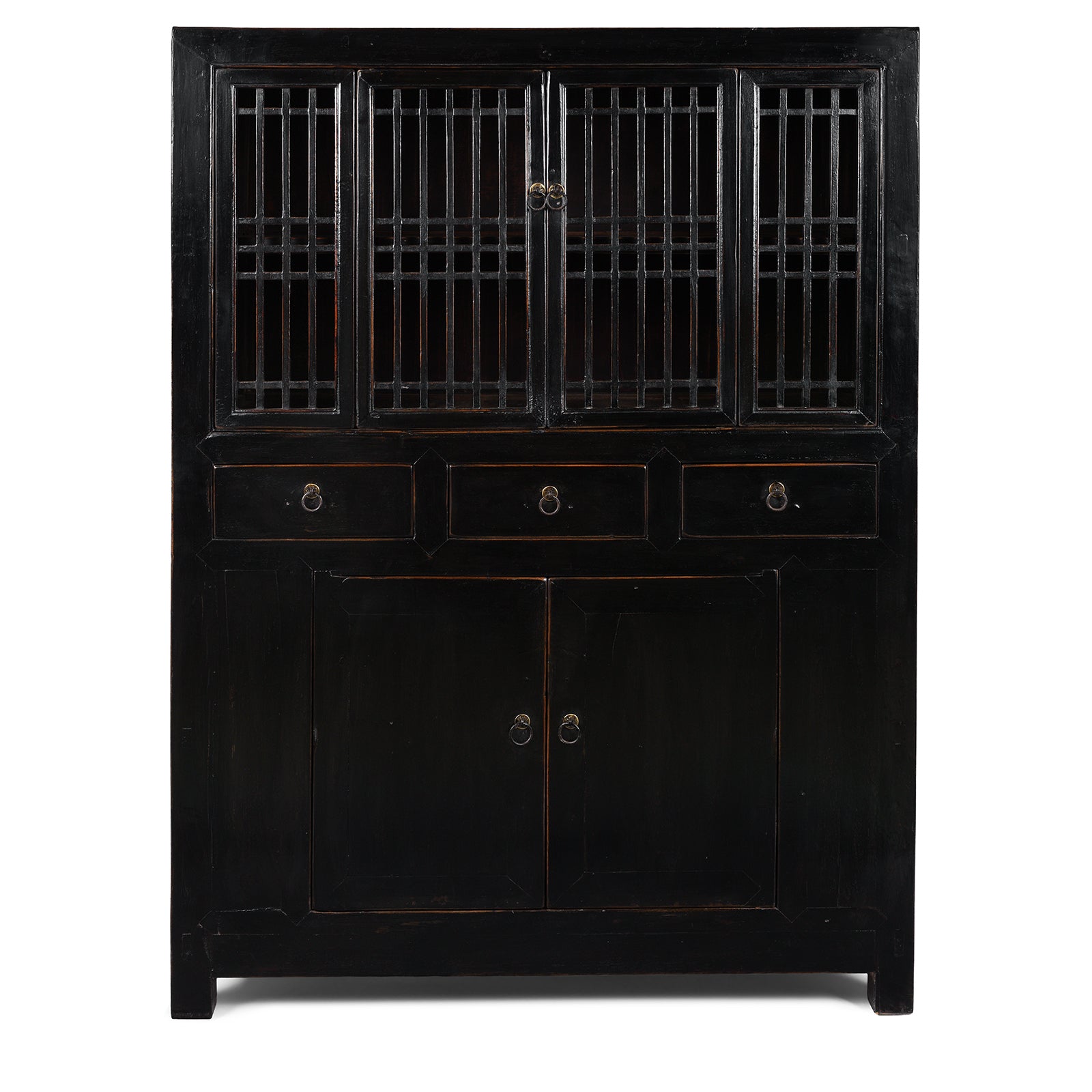 Antique Chinese Black Lacquer Kitchen Cabinet | Indigo Antiques