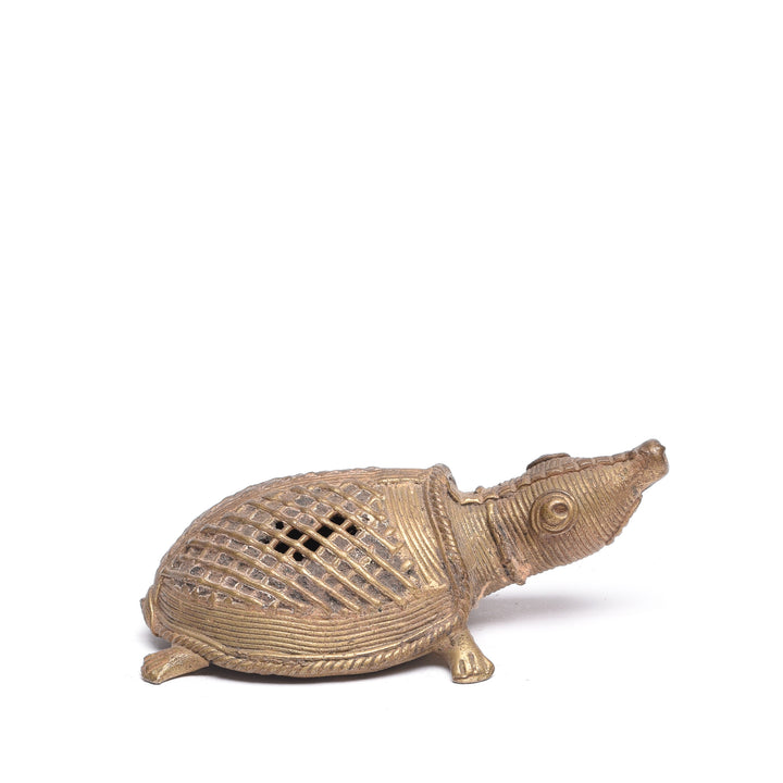 Brass Dokra Work Turtle From Orissa | Indigo Antiques