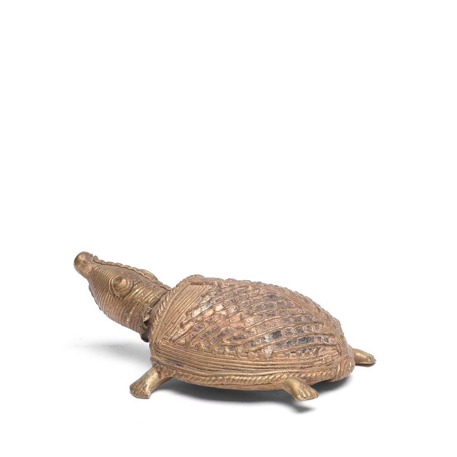 Brass Dokra Work Turtle From Orissa | Indigo Antiques