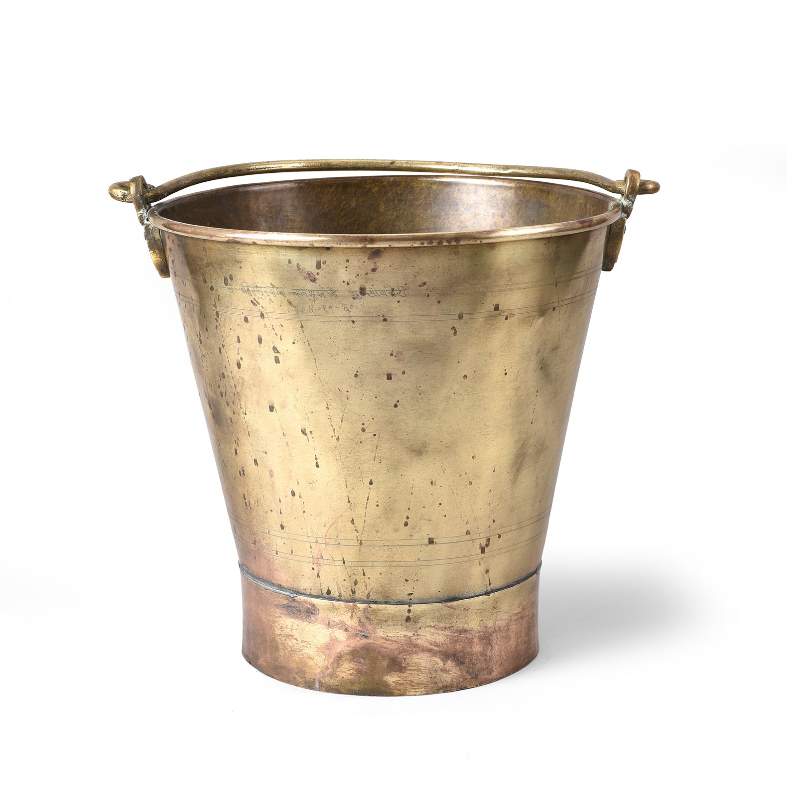 Brass Temple Bucket From Rajasthan - Ca 85 Yrs Old | Indigo Antiques