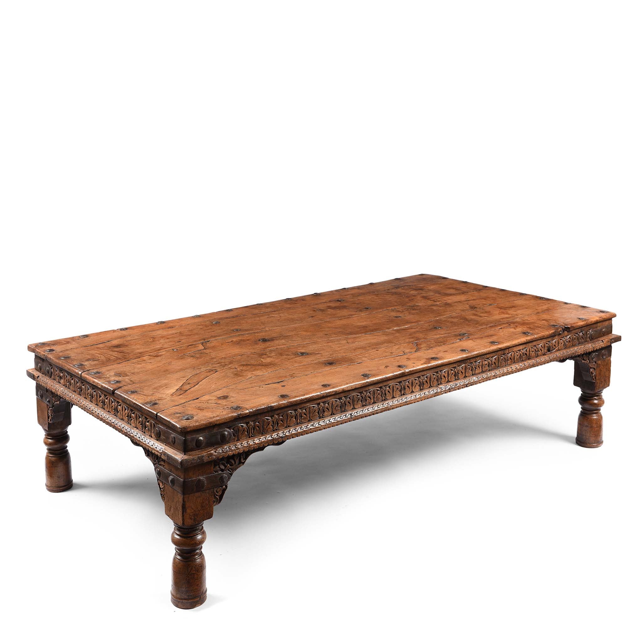 Indian Acacia Wood Takhat Coffee Table From Rajasthan- 19thC | Indigo ...