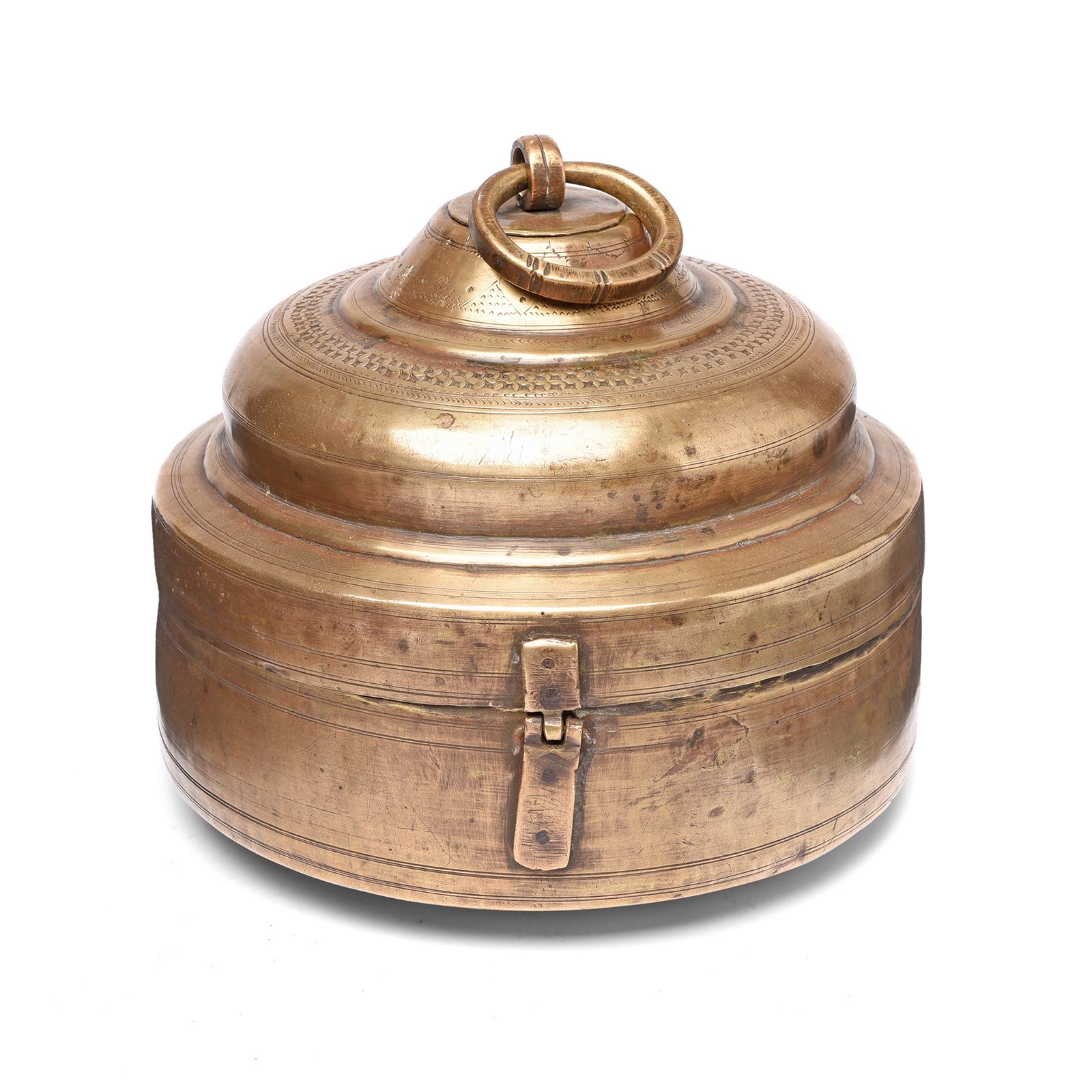 Indian Brass Paan Box From Rajasthan - Early 20thC | Indigo Antiques