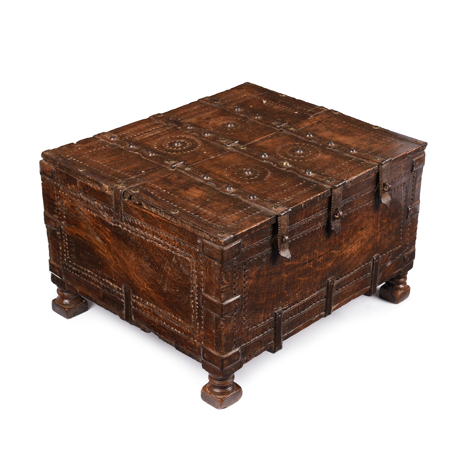 Carved Indian Merchants Box From Rajasthan - 19th Century | Indigo Antiques