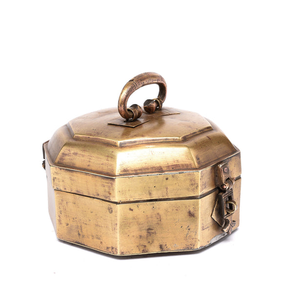 Indian Brass Paan Box From Rajasthan - Early 20thC | Indigo Antiques