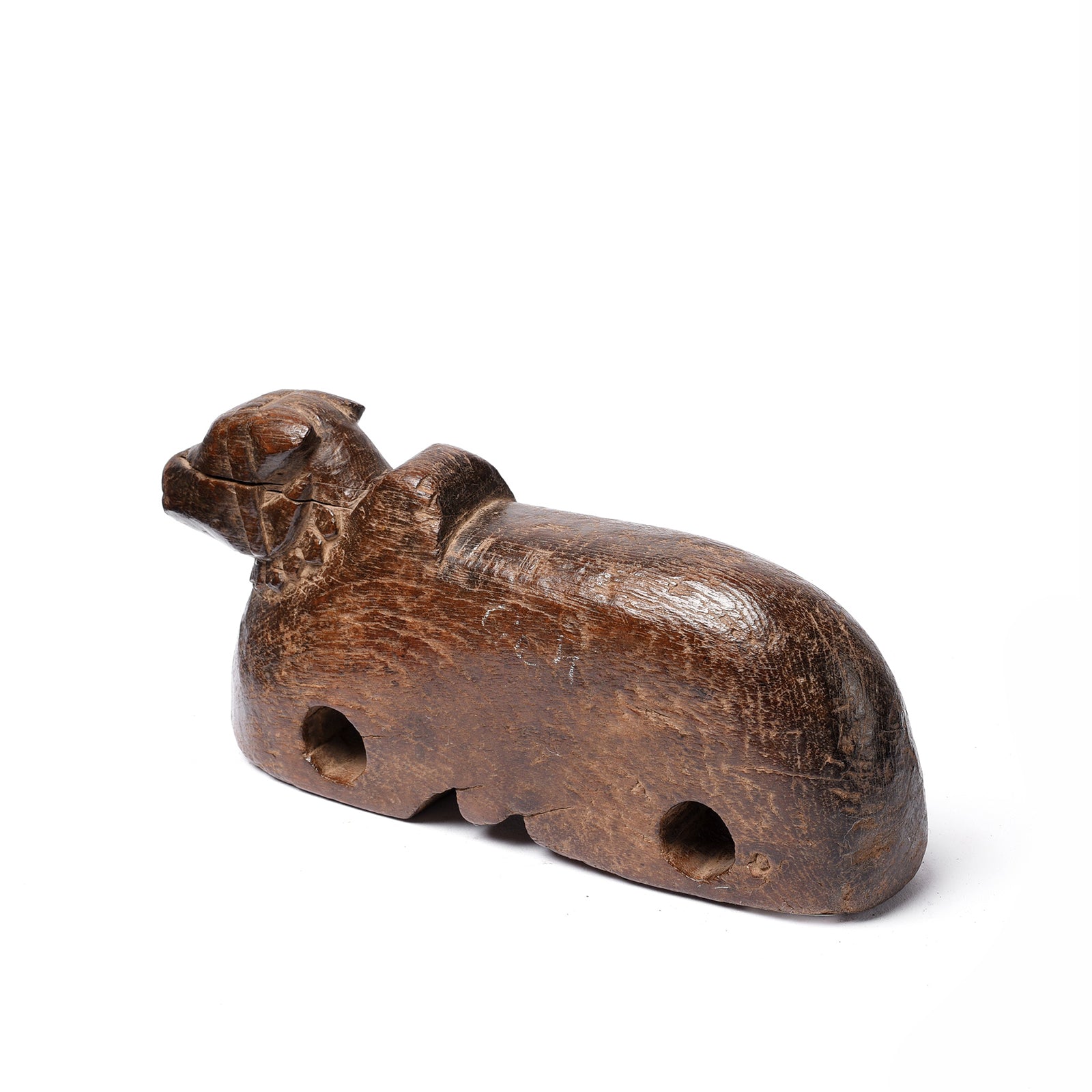 Carved Teak Nandi Bull Toy From Andhra Pradesh - Ca 1920's | Indigo ...