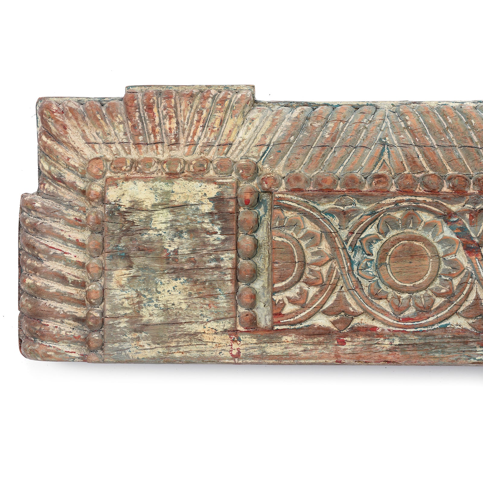 Carved Teak Lintel Panel From Gujarat - 18thC | Indigo Antiques