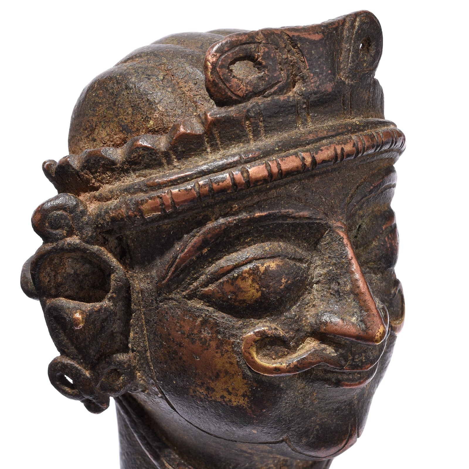 Bronze Mukhalinga (Shiva Head) - 18th Century | Indigo Antiques