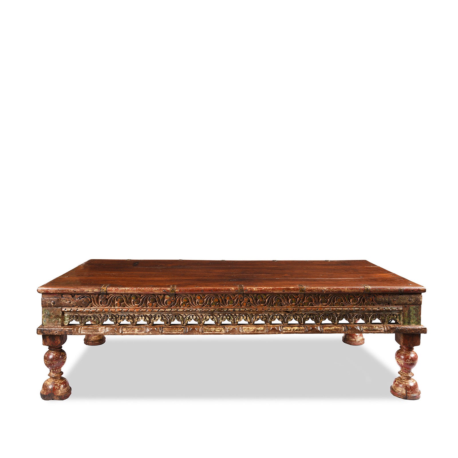 Antique Indian Takhat Coffee Table From Gujarat | Indigo Antiques