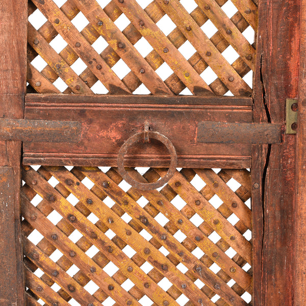 Painted Jali Window Shutters From Rajasthan - 19th Century | Indigo ...