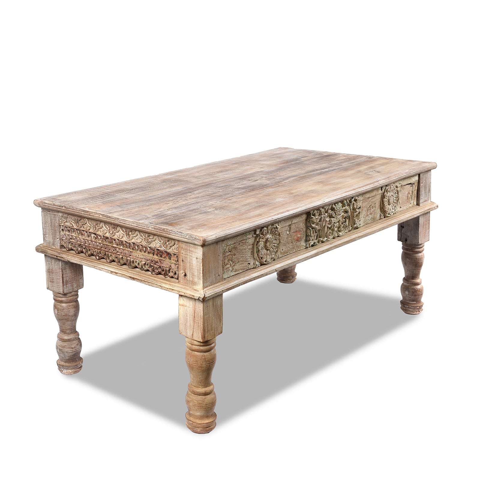 Indian Takhat Coffee Table Made From Reclaimed Teak | Indigo Antiques