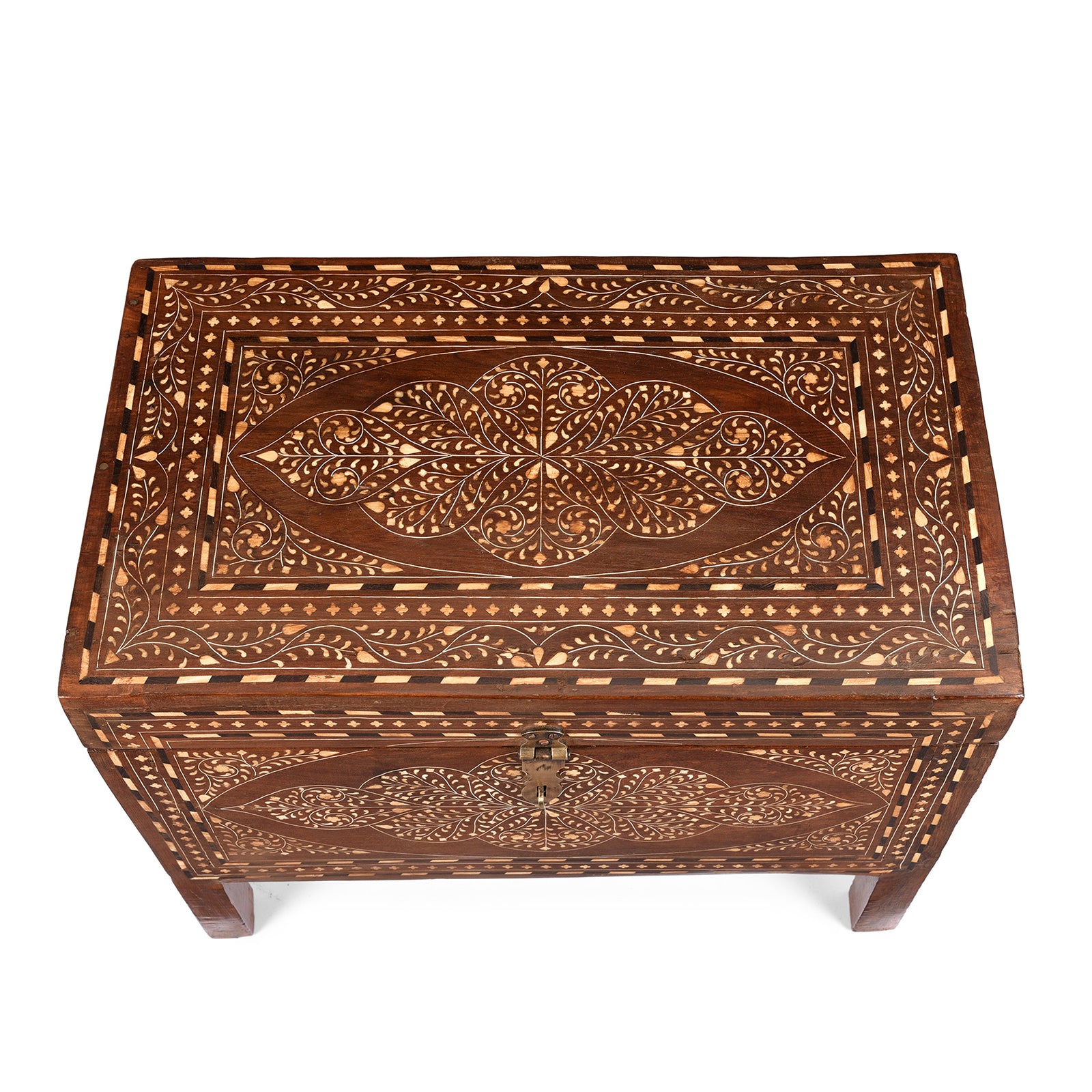 Indian Chest Of Drawers - With Later Bone Inlay Work Ca 1920 | Indigo ...