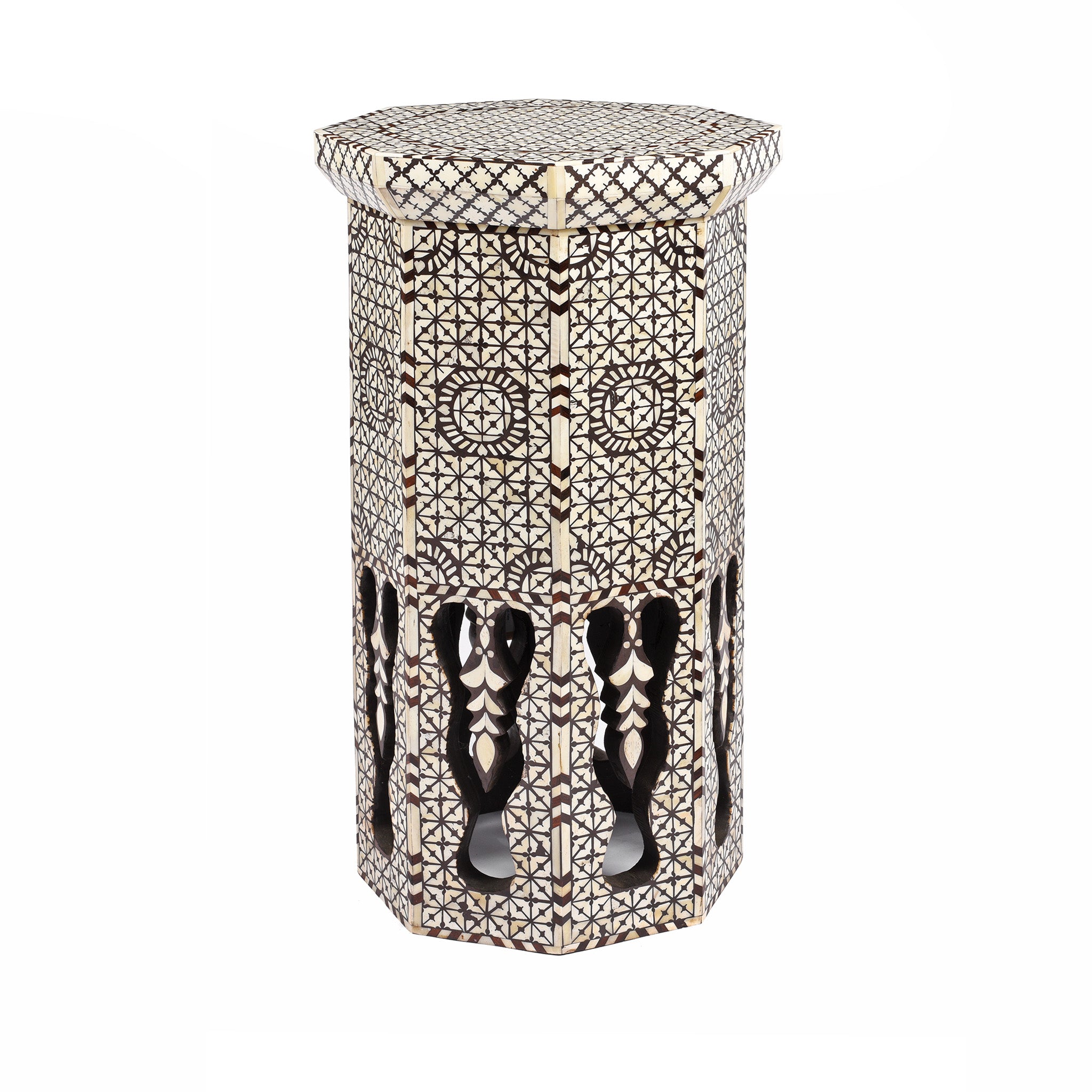 Bone Inlay Lamp Table | INDIGO ANTIQUES - Indigo Antiques