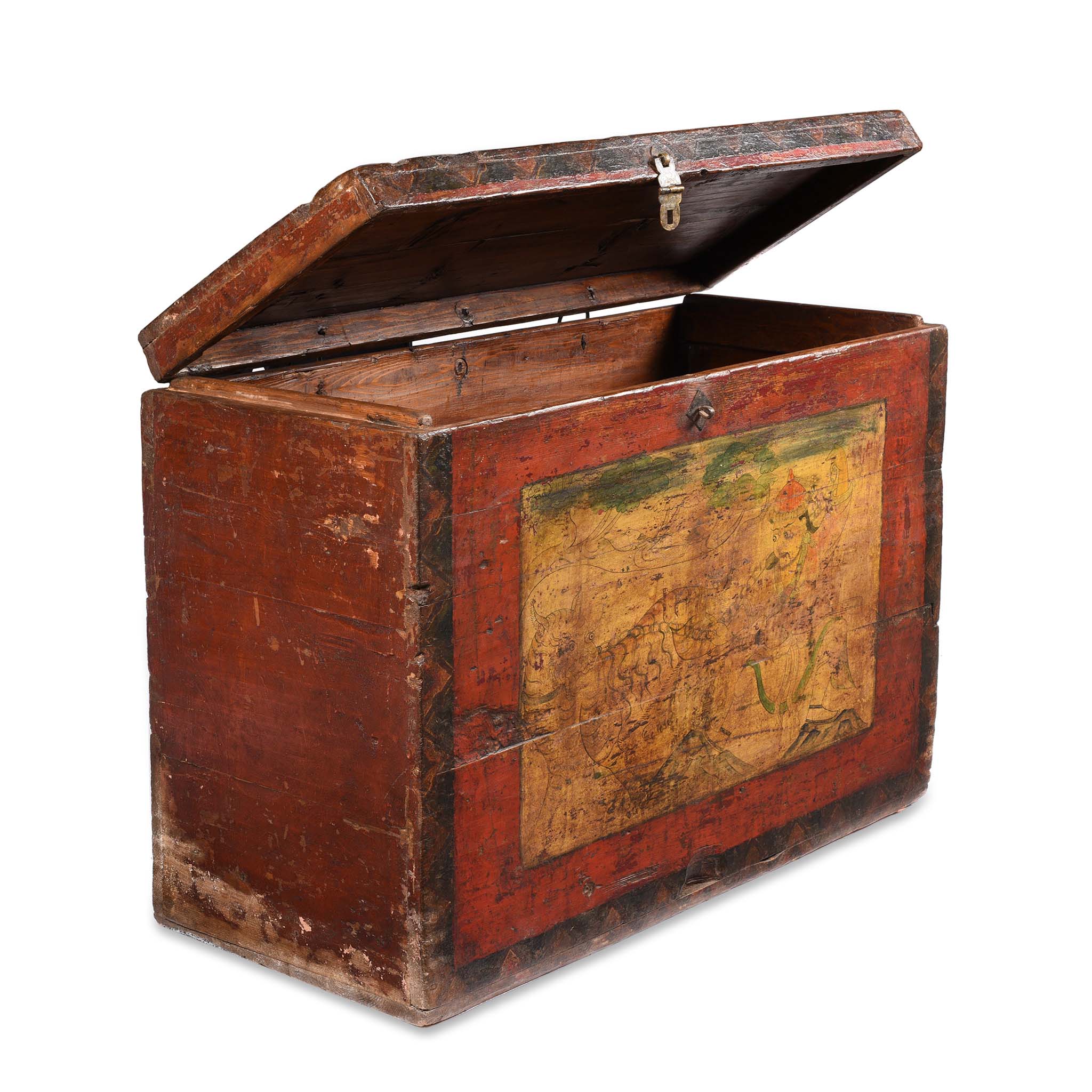Painted Tibetan Chest -18thC | Indigo Antiques