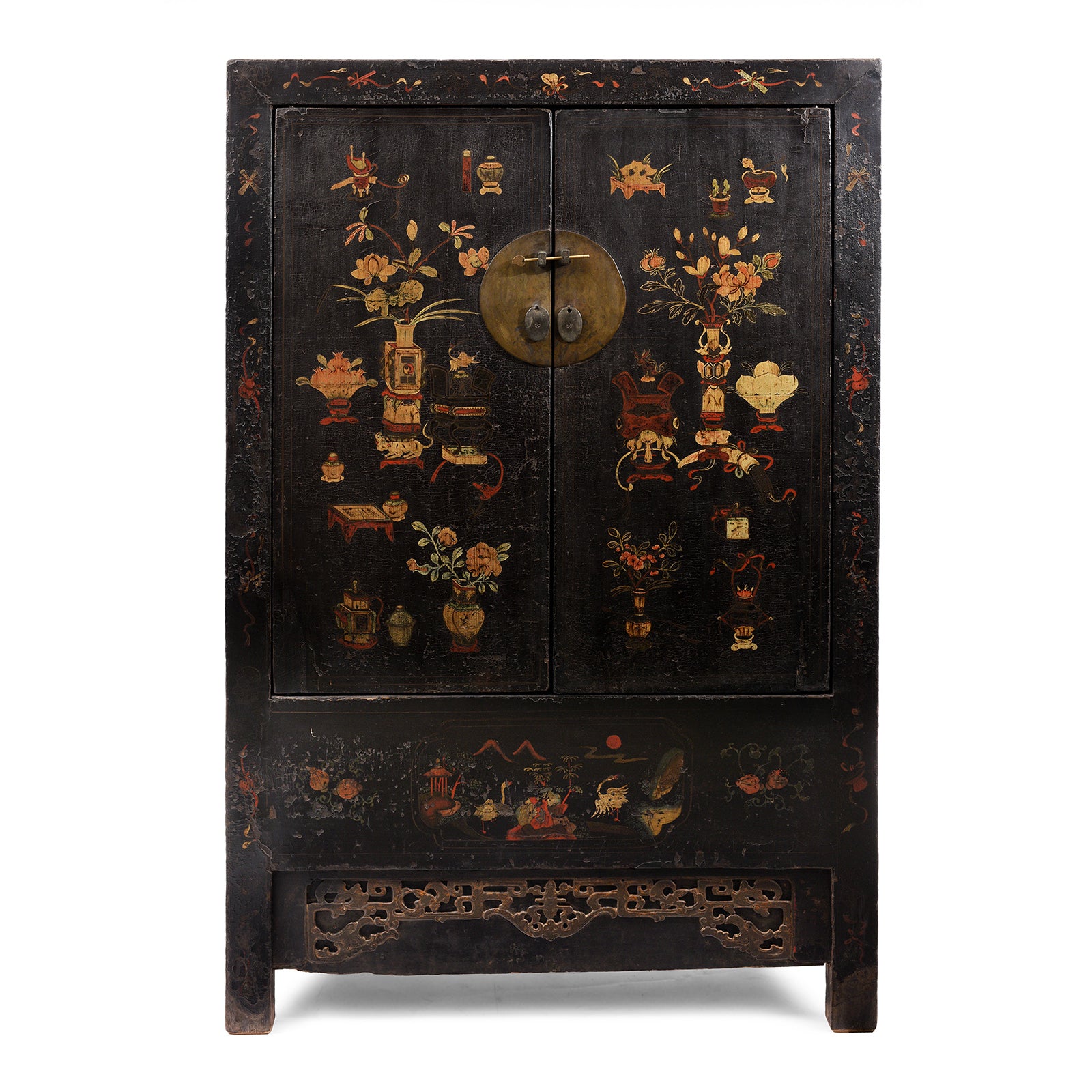 Chinese Wedding Cabinets | Red & Black Lacquer | INDIGO ANTIQUES ...