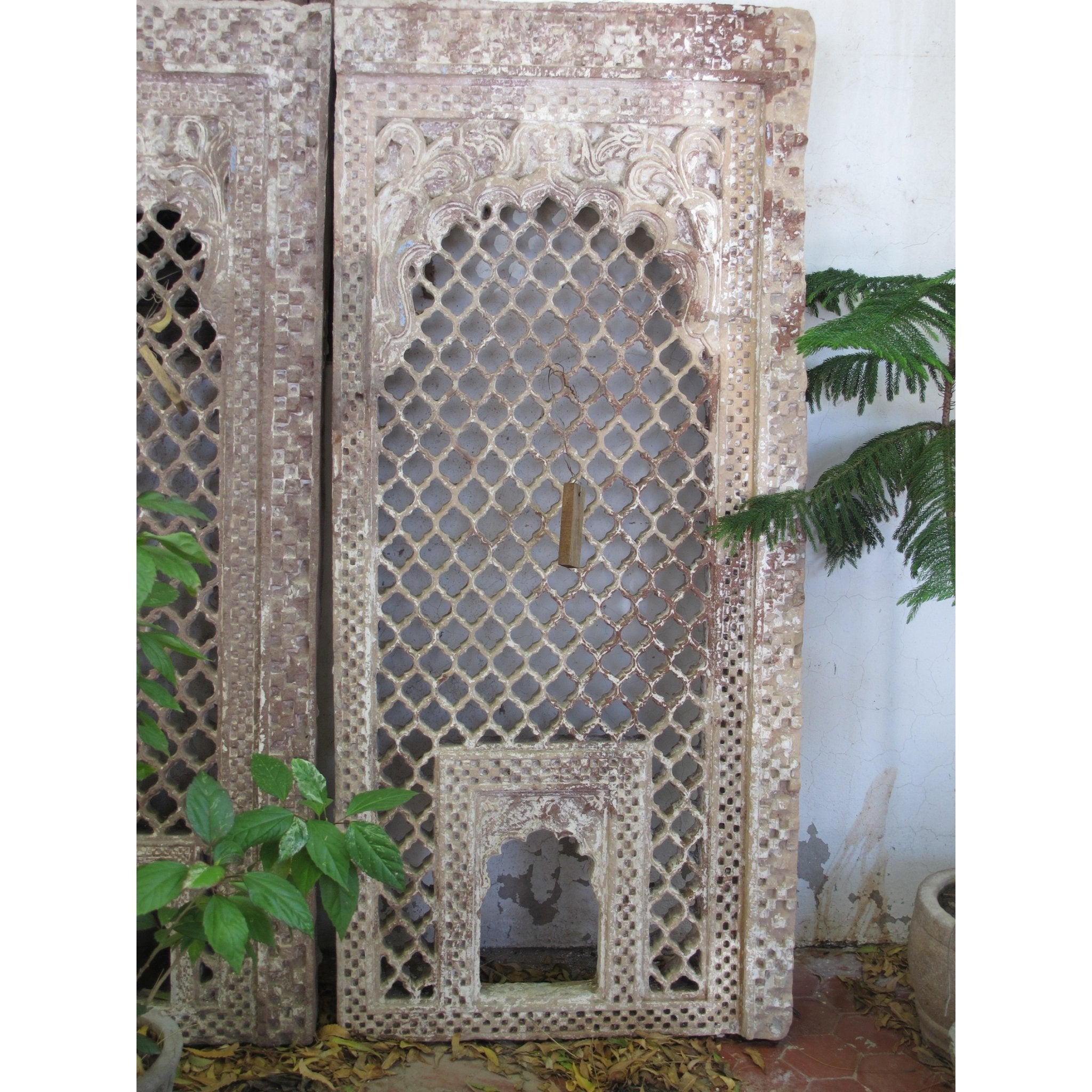 Indian Stone Jali Window From Rajasthan - 18thC - Indigo Antiques