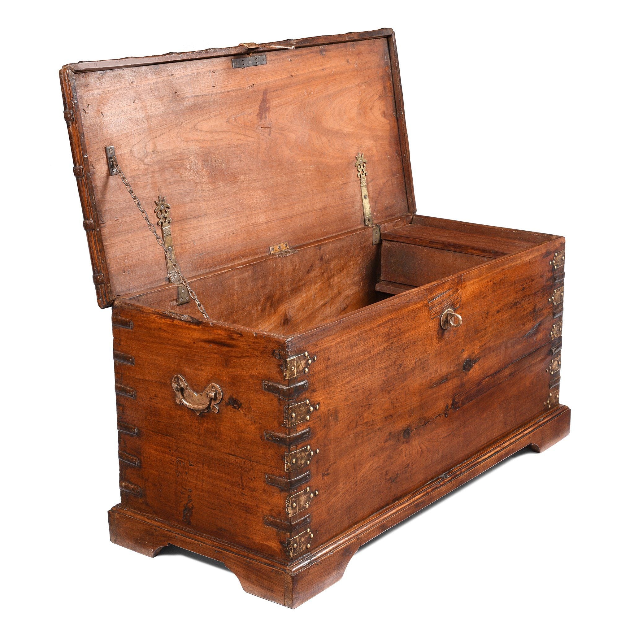 Brass Bound Teak Dowry Chest From Kutch - 19thC | Indigo Antiques