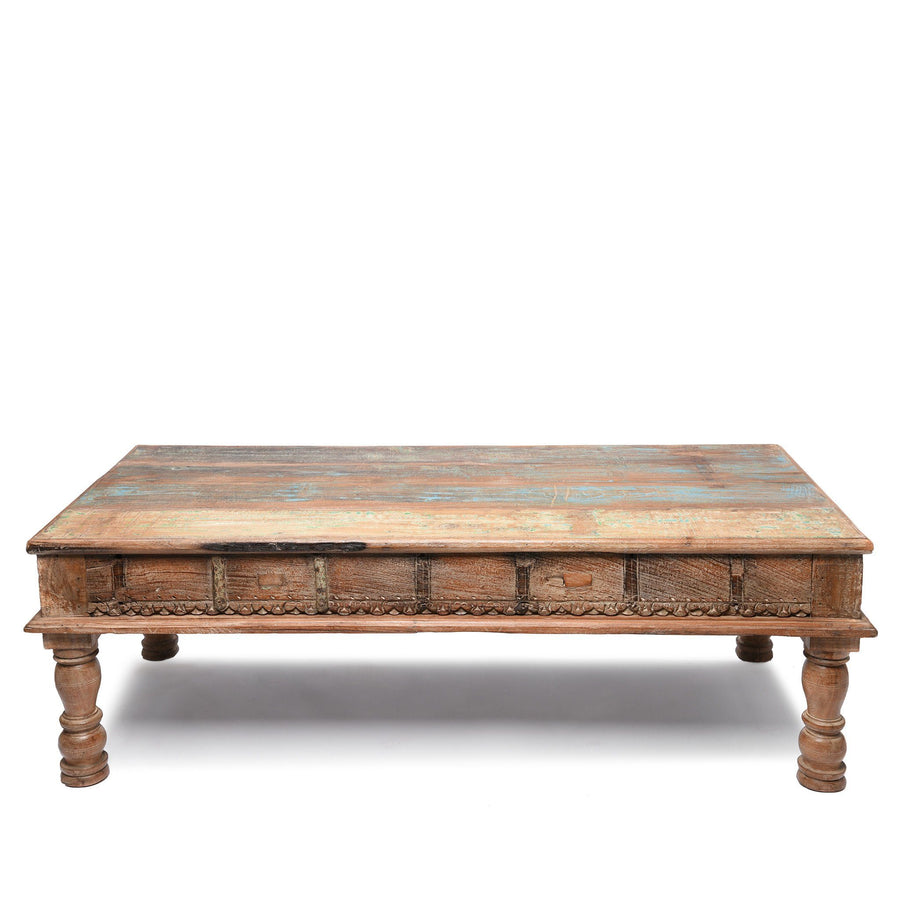 Indian Takhat Coffee Table Made From Reclaimed Teak | Indigo Antiques