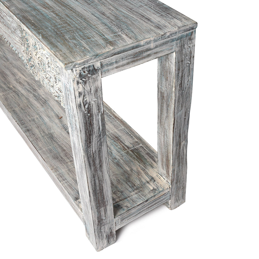 Painted Indian Reclaimed Wood Console Table – Indigo Antiques