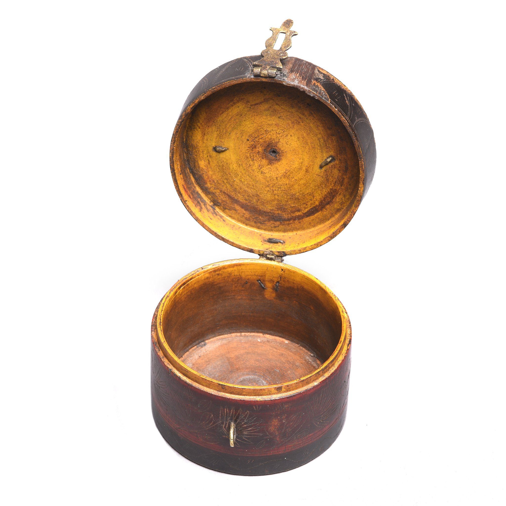 Old Indian Lacquer Pot From Kutch - 19thC | Indigo Antiques