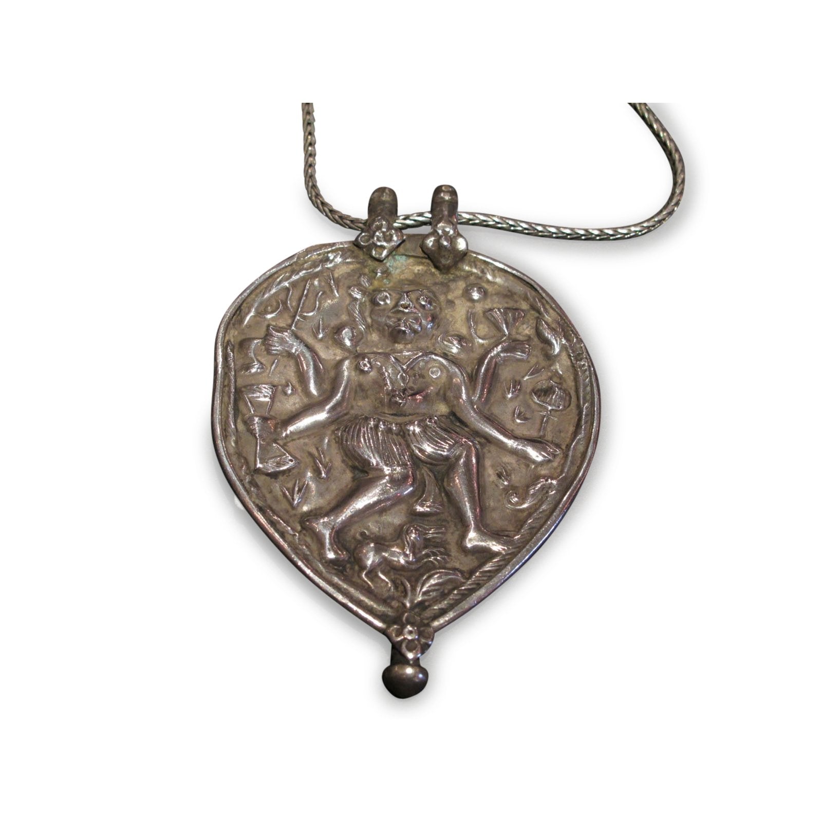 Old Tribal Silver Kali Amulet from Rajasthan - 19th Century - Indigo ...
