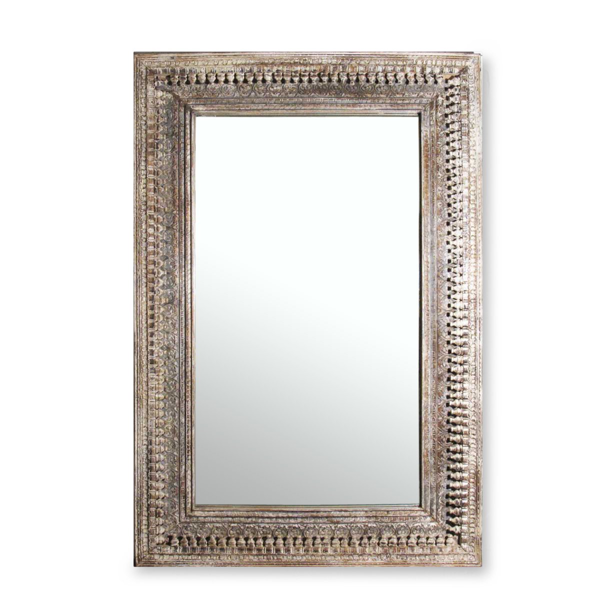 Carved Mango Wood Mirror | INDIGO ANTIQUES - Indigo Antiques