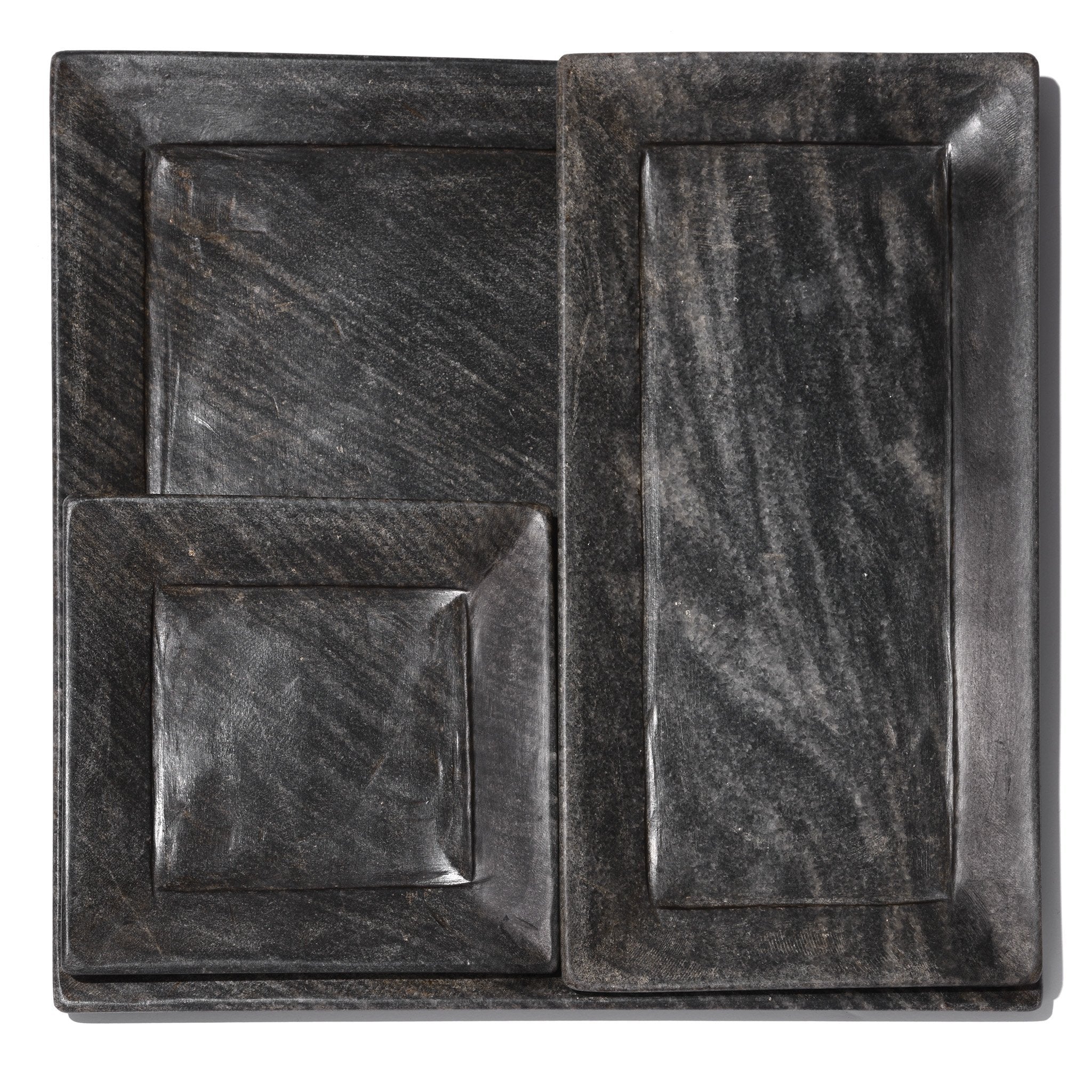 Hand Carved Black Marble Plates – Indigo Antiques