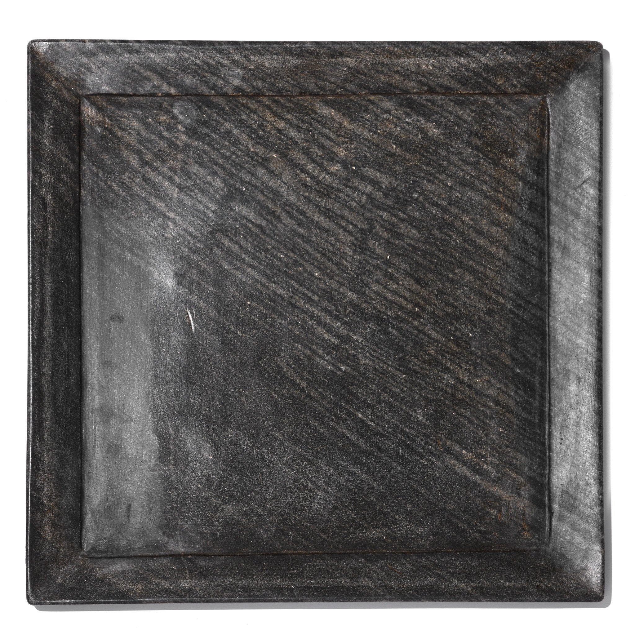Hand Carved Black Marble Plates - Indigo Antiques